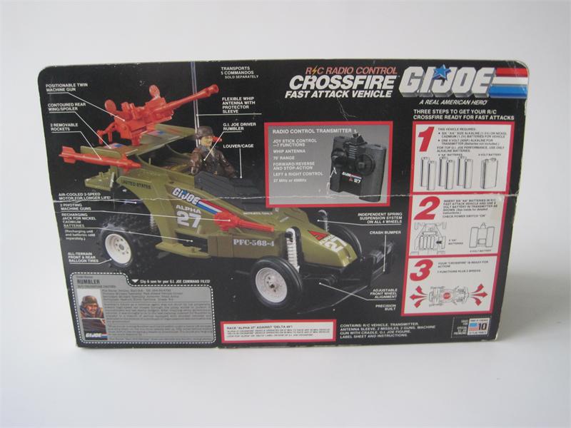 1987 Hasbro Gi Joe Rc Radio Control Crossfire Fast Attack Vehicle Mib